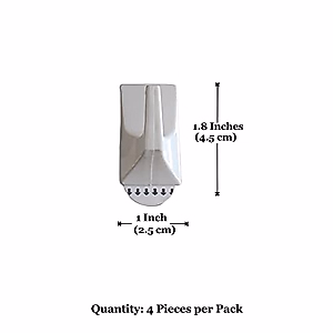 Vila Self-Stick Multi-Purpose Utility Hooks, Holds up to 2 lbs, Easy Removal with NO Wall Damage, Sturdy and Strong, Perfect for Dorm Room or Rental Apartment, 4-Pieces