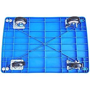 Generic Handling Vehicle Flatbed Truck Folding Platform Cart Hand Platform Truck Push Dolly Rolling Flatbed Cart for Shopping Moving Travelling Auto and Office Use, 72X46CM, Blue