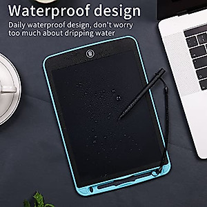 LCD Writing Tablet for Kids 10 Inch, Colorful Doodle Board Drawing Tablet with Lock Function, Erasable Reusable Writing Pad, Educational Christmas Boys Toys Gifts for 3-6 Year Old Boys(Blue+Lanyard)