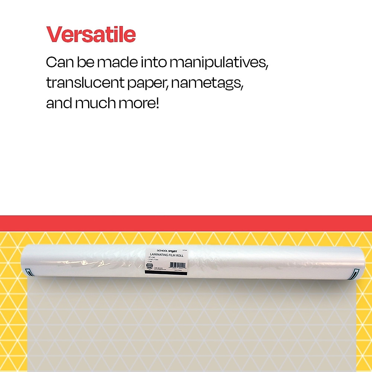 School Smart - 1277258 Laminating Film 1.5 Mil Roll - 25 inch x 200 Foot - 1 inch Core