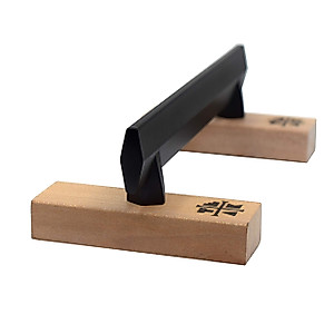 Teak Tuning Straight Fingerboard Rail - Guard Rail Edition - Black Colorway - Metal Rail, Wooden Feet - 6.5" Long, 0.75" Tall - Prolific Series