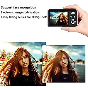 LINXHE Digital Camera 2.7 inch HD Camera Compact Camera Pocket Camera,8X Digital Zoom Rechargeable Small Digital Cameras for Kids,Beginners (Color : Black, Memory Card : with 8g Memory Card)