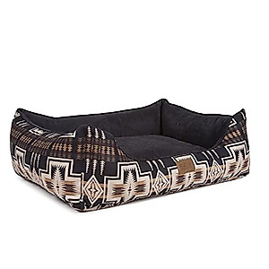 Pendleton Harding Kuddler Dog Bed, 24" L X 30" W X 9" H, Medium, Black / Tan