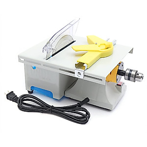 Gem Jewelry Rock Polishing Buffer Machine, 750W 110V Lathe Table Saw Polisher Cutting Machine Mini Table Rock Saw