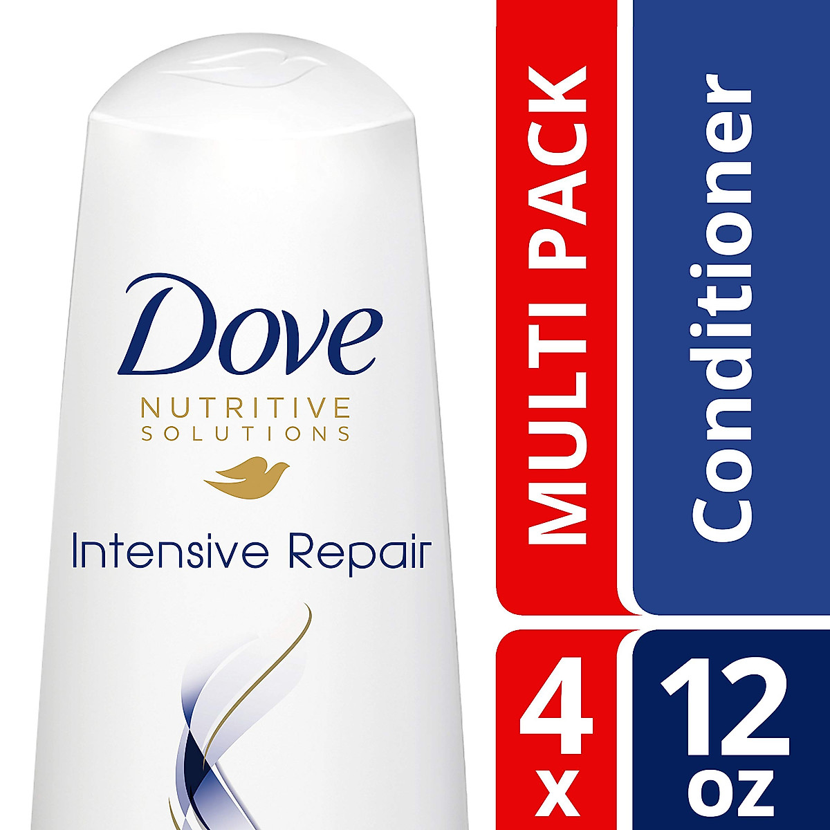 Dove Nutritive Solutions for Dry Hair, Intensive Repair, Deep Conditioner, 12 Fl Oz (Pack of 4)