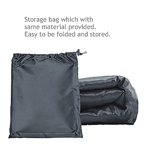 EPCOVER Patio Deck Box Cover to Protect Large Deck Boxes-Waterproof Cover with Zipper and Handles (52" L x 28" W x 27" H)