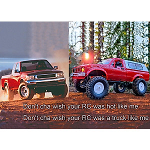 Apawband RC Truck WPL C24 RC Crawler 1/16 Scale 4x4 RC Rock Crawler All Terrain Off Road Pickup Truck RTR Remote Control LED Proportional Throttle Steering Hobby Toy for Adult