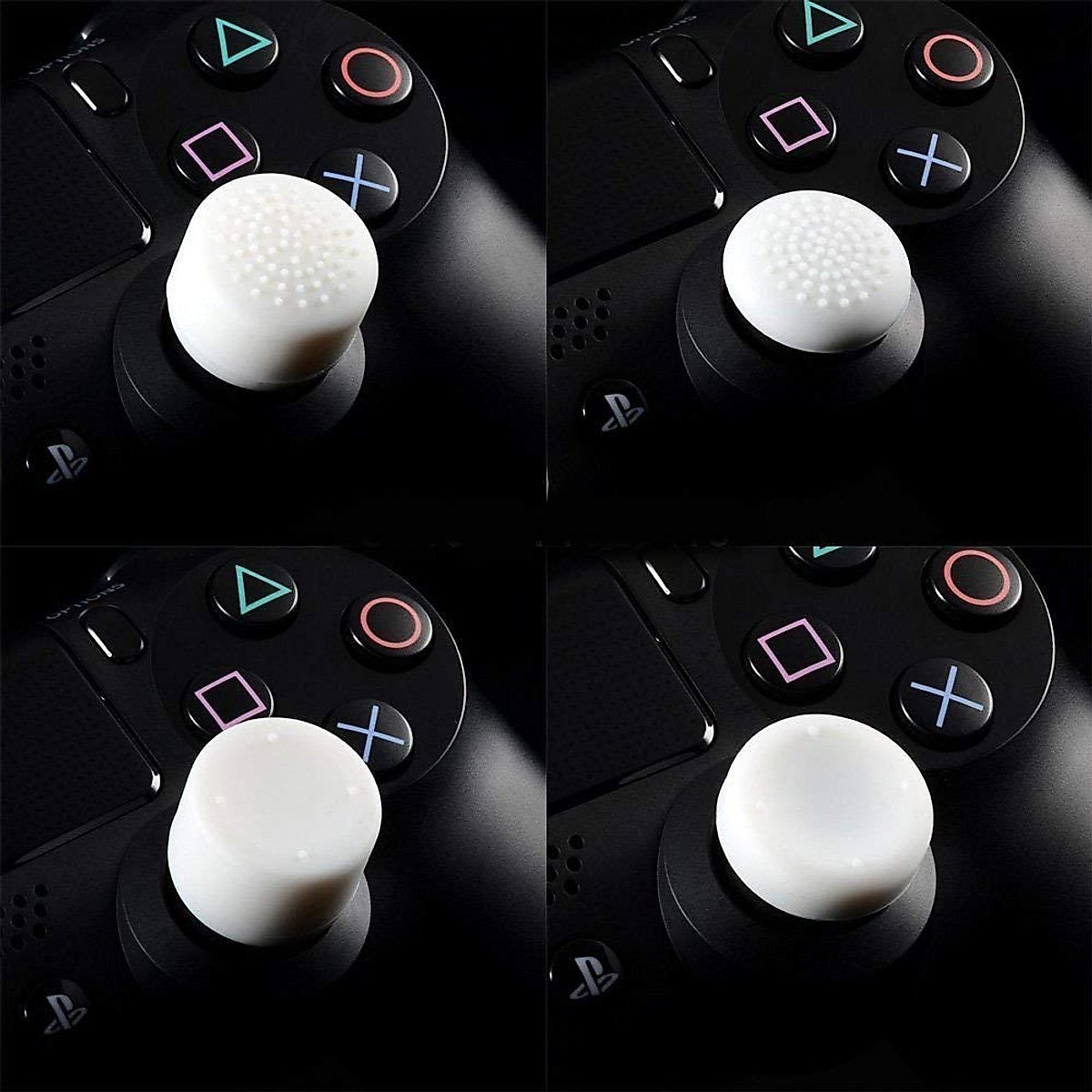 Analog Controller Raised Thumb Stick Grips Thumbsticks Joystick Cap Cover for PS4, PS3, Switch Pro, Xbox one, Xbox 360, Wii U, PS2 Controller (Pack of 8 pcs White)