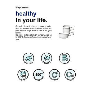 LE TAUCI Soup Bowls with Handle, 15 Oz Ceramic French Onion Soup Bowls, Large Soup Crocks Oven Safe for Stew, Onion, Soup, Chilli, Set of 4, White