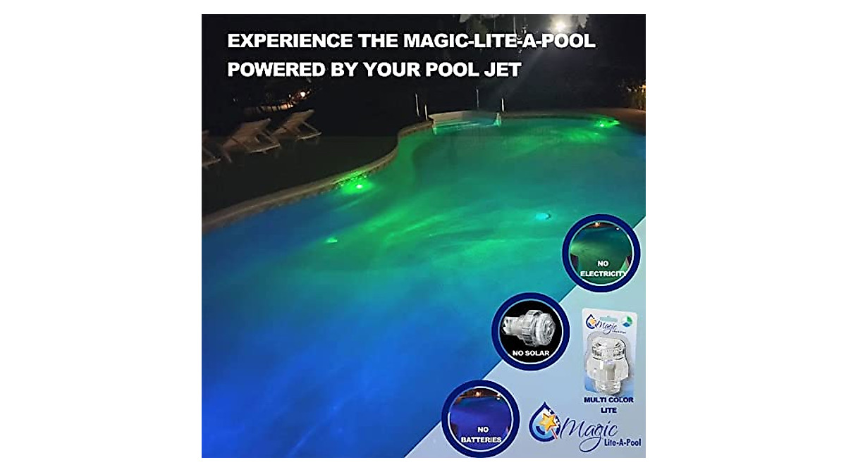 Magic Lite-A-Pool: Water-Powered LED Pool Jet Lights