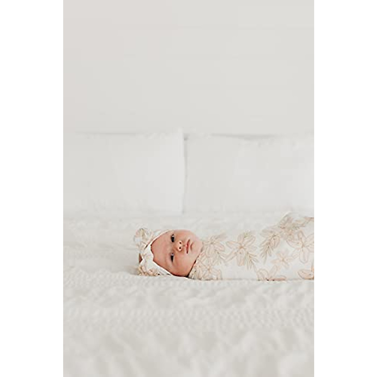 Large Premium Knit Baby Swaddle Receiving Blanket "Kiana" by Copper Pearl