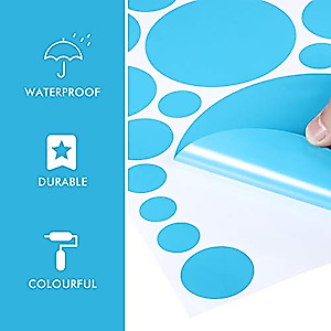 264 Pieces Polka Dots Wall Sticker Circle Wall Decal for Kids Bedroom Living Room, Classroom, Playroom Decor Removable Vinyl Wall Stickers Dots Wall Decals (12 Farben)