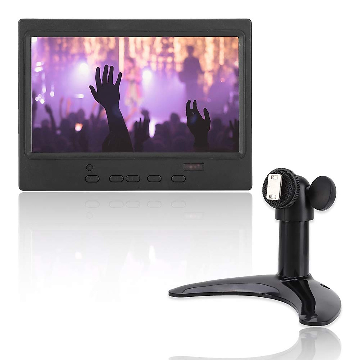 ASHATA Monitor Holder Stand, Desktop Computer Black Monitor Holder,Universal PC Accessories,ABS + Metal Material,Light Weight,for Small LCD Monitors from 7 to 11.6 Inch.