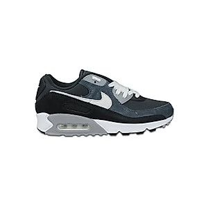 Nike Men's Air Max 90 Running Shoes, Black/Grey, 8