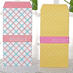 SCStyle 50 Pack Colored Envelopes 3.35 x 6.89 Inches 10 Unique Design Cute Coin invitation Gift Card Postcard Colorful Envelopes