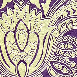 SimpleLife4U Luxury Purple Damask Removable PVC Shelf Drawer Liner Home Decor 17x118 Inch