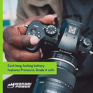 Wasabi Power Battery (2-Pack) and Dual USB Charger for Panasonic DMW-BLF19 and Panasonic Lumix DMC-GH3, DMC-GH4, DC-GH5, DC-GH5S, DC-G9