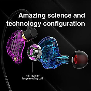 Gaweb Earphones, 1 Set QKZ SK3 Earbud Wired Lightweight TPE Universal Earbud for Computer - Multicolor