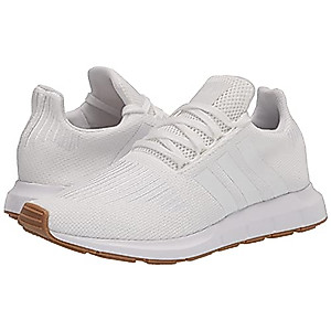 adidas Men's Swift Running Shoe, White/White/Gum, 10