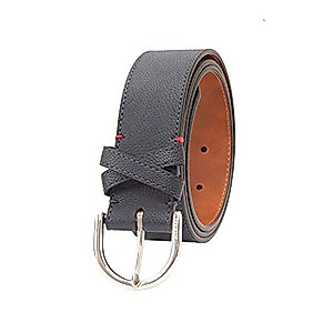 Tommy Hilfiger Women's Leather Cross Band Casual Fashion Belt, Navy Cross Band, Medium