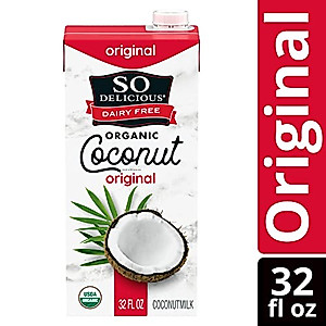 So Delicious Dairy Free Shelf-Stable Coconut Milk, Original, Vegan, Non-GMO Project Verified, 1 Quart
