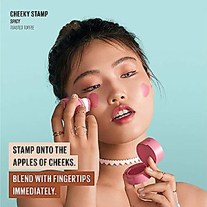Kaja Blush - Cheeky Stamp | 7 Shades, Buildable & Blendable Shade with Heart-shaped Applicator, Sunkissed Finish, 07 Spicy, 0.17 Oz