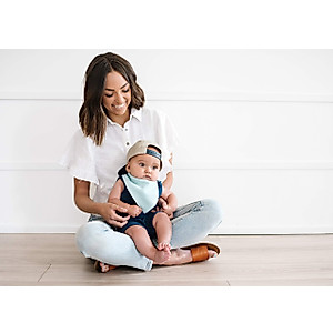 Copper Pearl Baby Bandana Bibs - 4 Pack Soft Cotton Baby Bibs for Drooling and Teething, Absorbent Drool Bibs for Baby Girl and Boy, Adjustable to Fit Newborns to Toddlers, Tons of Styles (Stone)