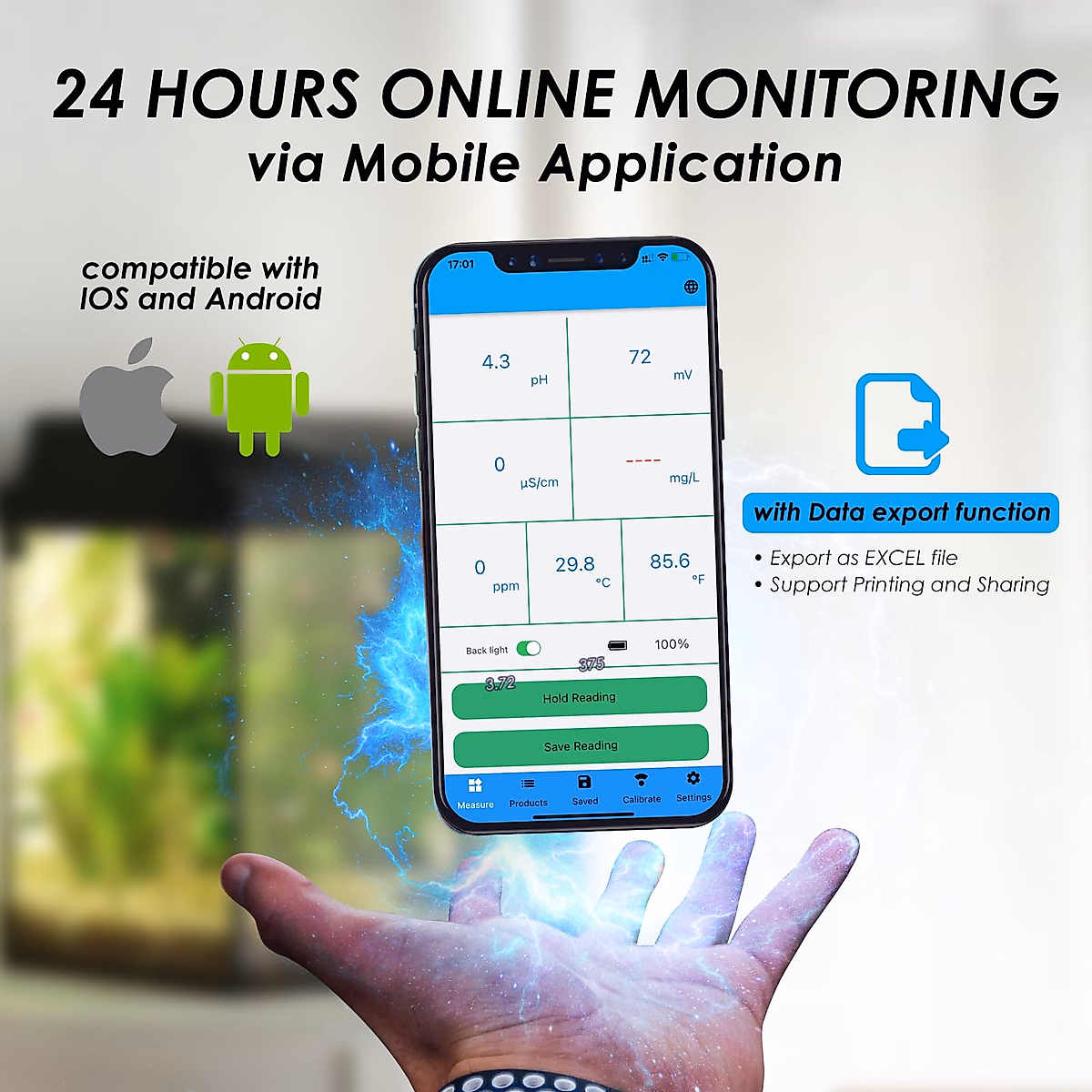 6-in-1 Bluetooth Swimming Pool Water Tester EC/Salinity/pH/ORP/Temperature/Chlorine Meter Wireless Floating Smart Pool Monitor Water Tester for Pools & Swim Spas