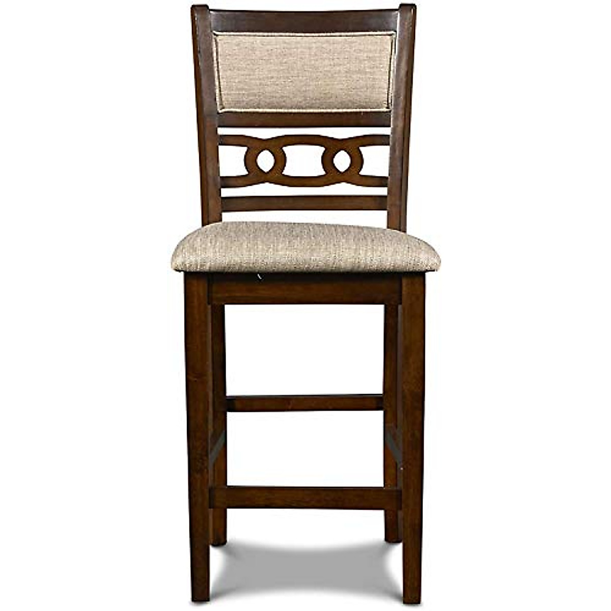 New Classic Furniture Gia 5-Piece Round Counter Height Dining Set with 1 Dining Table and 4 Chairs, 42-Inch, Cherry