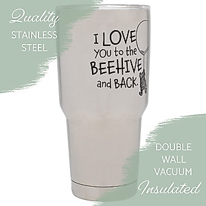 Elanze Designs Love You to Beehive Winnie-the-Pooh 30 Ounce Stainless Steel Travel Tumbler