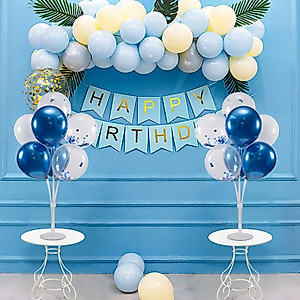 ZJDHPTY Blue Balloon Stand Centerpiece Table Decorations for Men's Birthday Father's Day Retirement Graduation Decorations Class of 2025(Blue set4)