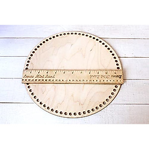 Wooden basket base 12 inch round bottom for crochet wicker craft supplies 30 cm