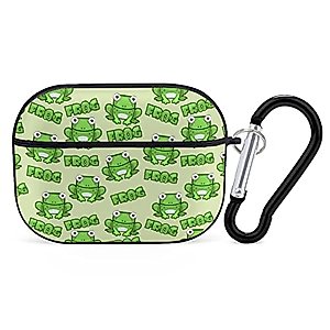 Frog AirPods Pro Case Cover Gifts with Keychain, Shock Absorption Soft Cover Airpods Pro Earphone Protective Case for Men Women