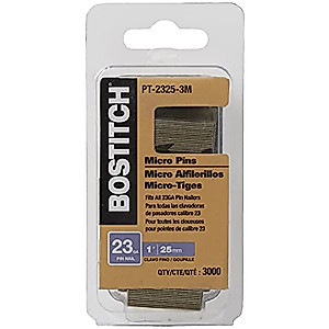 BOSTITCH Pin Nails, Headless, 23GA, 1-Inch, 3000-Pack (PT-2325-3M)