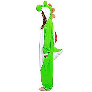 SAZAC Kigurumi Super Mairo Bros. Yoshi - Onesie Jumpsuit Halloween Costume (Regular) Green