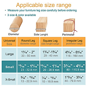 32pcs Chair Leg Floor Protectors,Bar stools Leg Protectors Caps,Dining Room Table Chair Leg Protectors for Hardwood Floors, Chair Leg Covers Silicone Felt Furniture Pads (Small fit: 0.9'' - 1.29'')