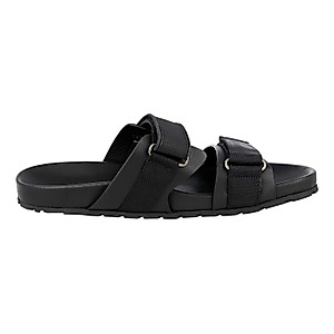 Prada Men's 2X3002 Black Leather Sandals US 8 / EU 7 (41)