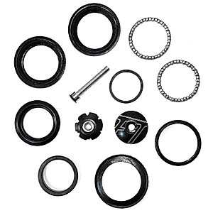 Farbetter 1-1/8" Heavy Duty Headset Top Cap Bearings, 34mm/ 44mm Diameter Threadless Stem Tapered Sealed BMX Bearing Nuts (34mm)