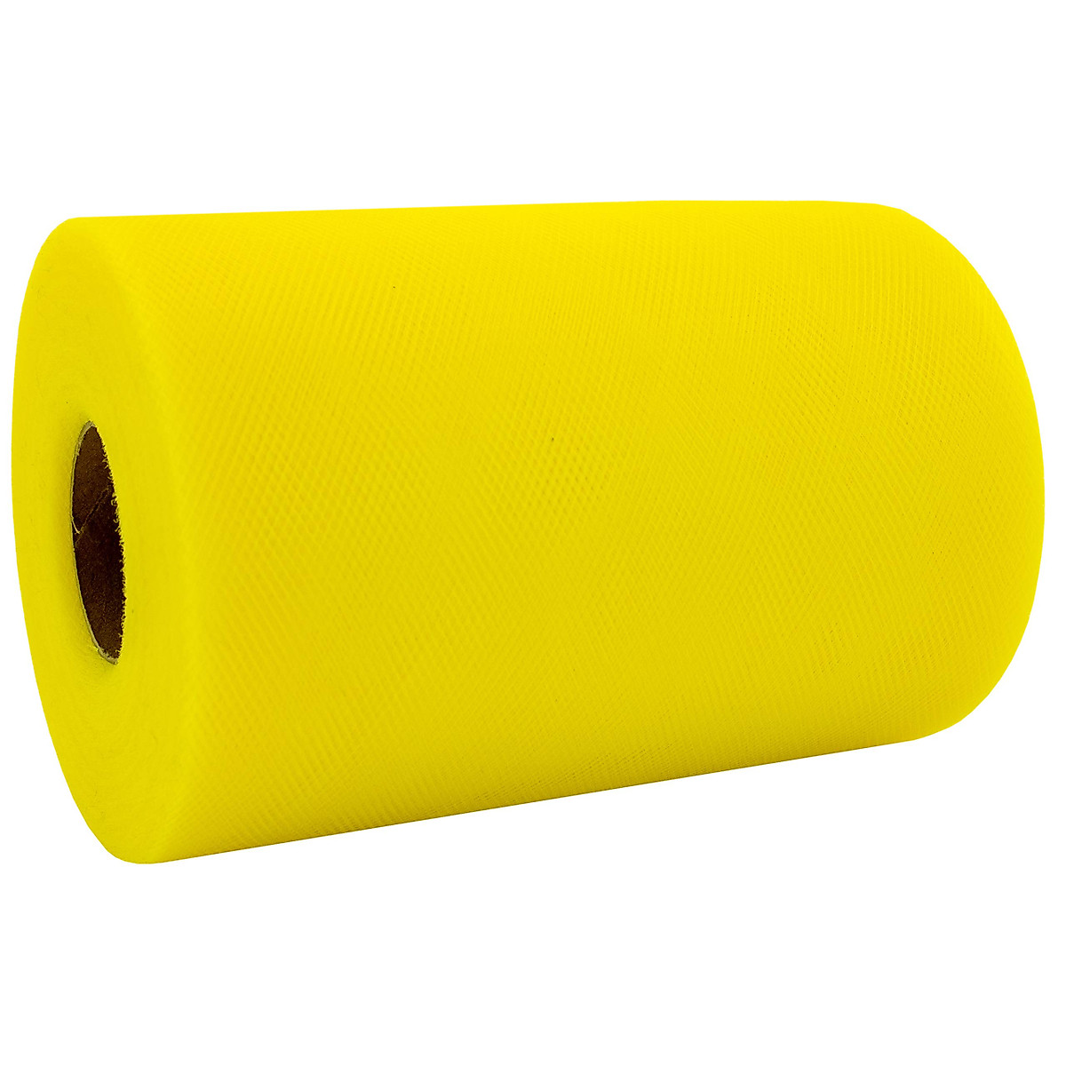 Tulle Fabric Roll | 6” by 100 Yards | Polyester Spool for Crafts Decorations Tutu Weddings Costumes Skirts Parties Gift Bow and More – by Craft Forge (Yellow)