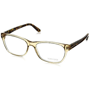 Tom Ford Rectangular Eyeglasses TF5405 045 Champagne/Yellow Havana 54mm FT5405