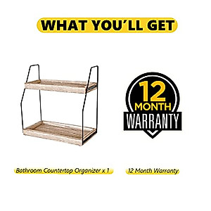 Bathroom Counter Organizer, Vanity Organizers and Storage Tray, Bathroom Countertop Shelf, Bathroom Under Sink Organizer, Rustic Bathroom Kitchen Coffee Station Decor