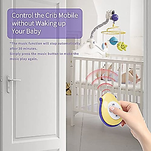 STAPAW Baby Crib Mobile with Music and Lights, Space Traveler Baby Mobile for Crib with IR Remote, Spaceman Nursery Decor Plush Toys for Newborn Boys and Girls Babies 0-12 Months