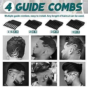 Professional Hair Trimmer for Men Zero Gapped Cordless Hair Clipper Professional Haircut & Grooming Kit for Men USB Rechargeable Tribal Hair Trimmer (Gold)