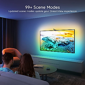 Govee Envisual TV LED Backlights for 75-85 inch TVs, 16.4ft RGBIC WiFi DreamView T1 TV Backlights with Camera, Works with Alexa & Google Assistant, App Control, LED Lights for TV, Scene Mode, H6199