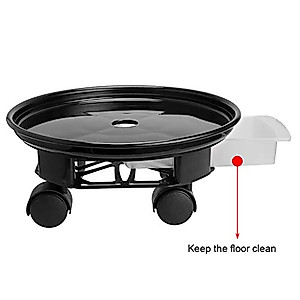 Skelang 13” Plant Caddy Plant Saucer Pot with Moving Water Drawer, Movable Planter Dolly, Plant Stand Pallet for Heavy Planter, Loading Capacity 100 Lbs