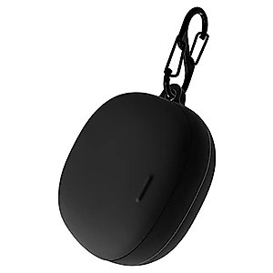 Geiomoo Silicone Carrying Case Compatible with Anker Soundcore Liberty Air 2 Pro, Portable Scratch Shock Resistant Cover with Carabiner (Black)