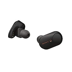 Sony WF-1000XM3 Truly Wireless Noise Cancelling Headphones with Mic, up to 32 Hours Battery Life, Stable Bluetooth Connection, Wearing Detection with Alexa Built-in - Black (Renewed)