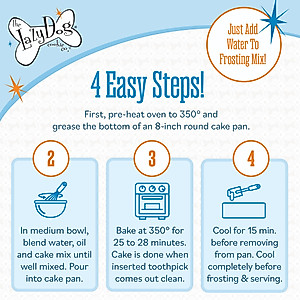 The Lazy Dog Cookie Co. Bake-at-Home Vanilla Birthday Cake Mix Dog Treat, 12-oz