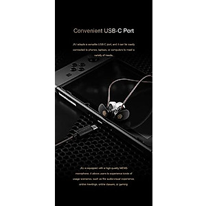 Moondrop JIU Earphone DSP 10mm High-Performance Dynamic IEMs MEMS Microphone USB-C Port in-Ear Earphone