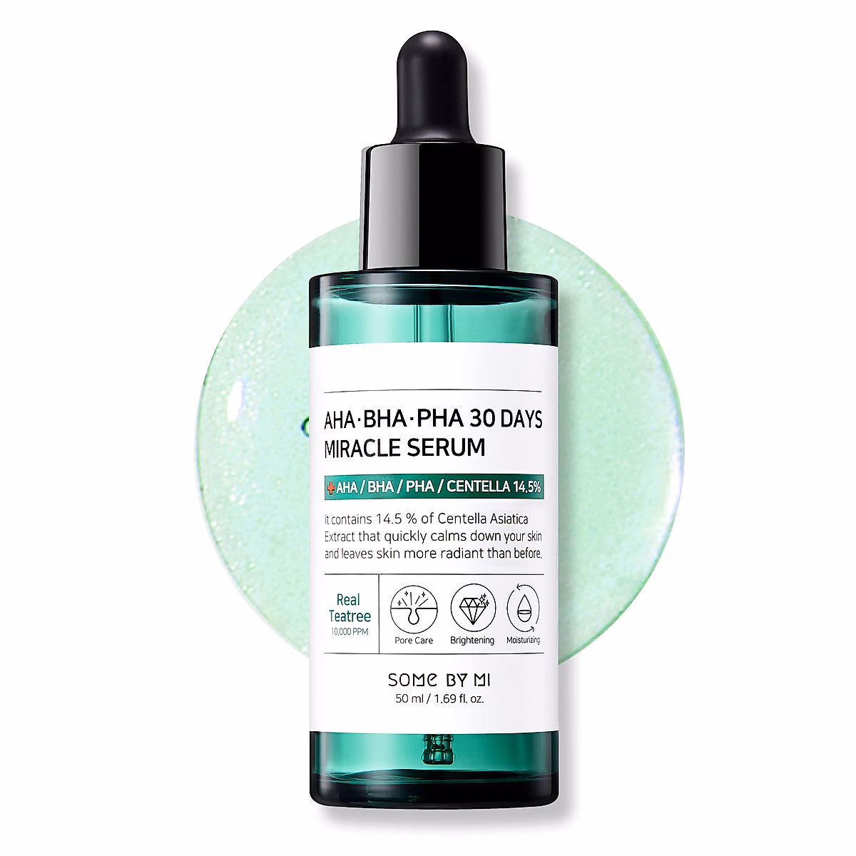SOME BY MI AHA BHA PHA 30 Days Miracle Serum / 1.69Oz, 50ml / Made from Tea tree Leaf Water for Sensitive Skin/Sebum, Blemish Care and Remove Dead Cells/Facial Skin Care